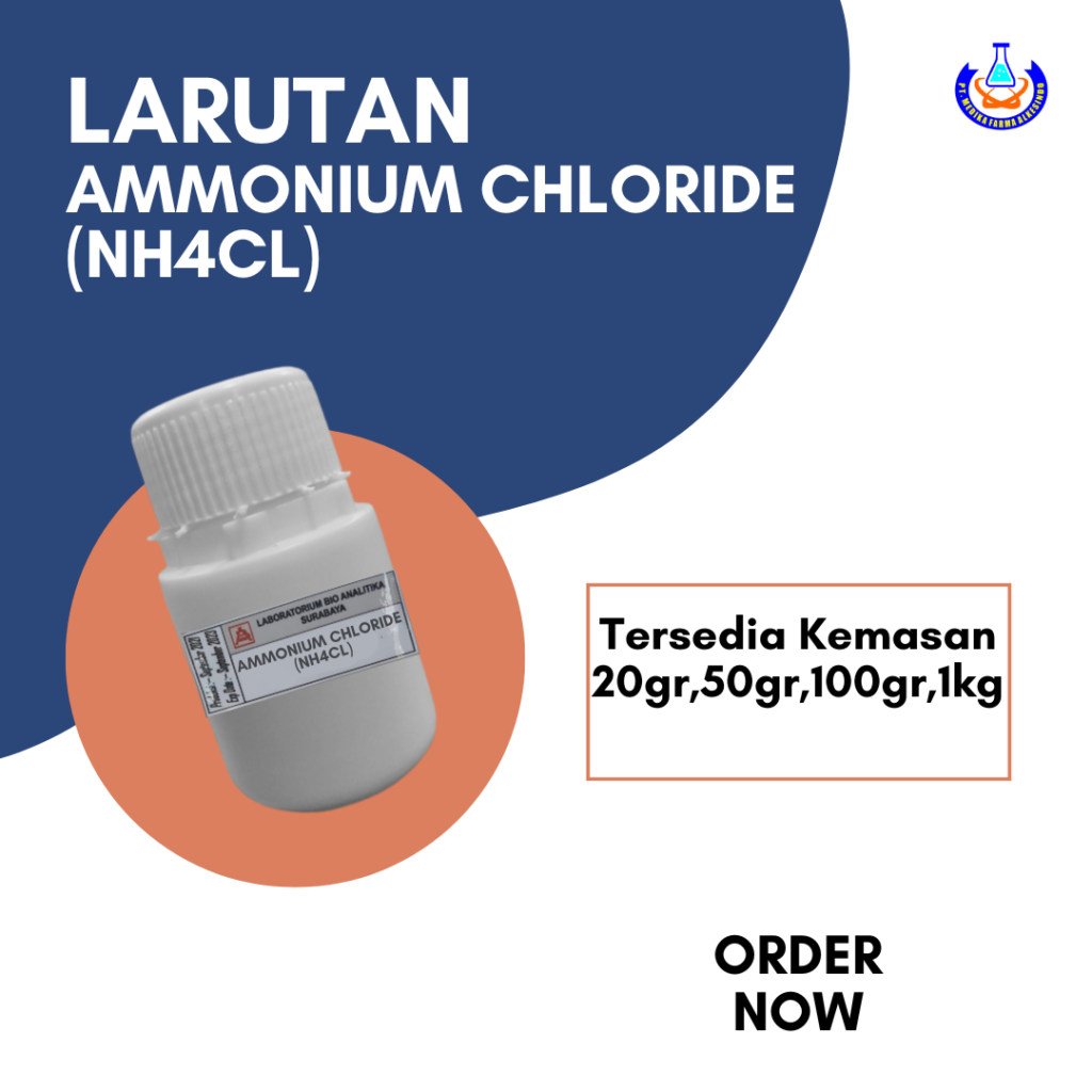 AMMONIUM CHLORIDE (NH4CL) 100 gr - PT One Medika